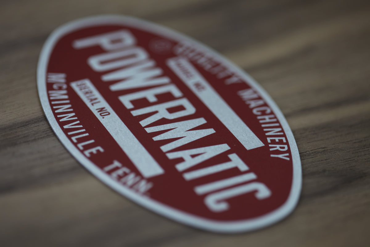 Powermatic Reproduction Machine Badge for Table Saw 65 66, Jointer 50 ...